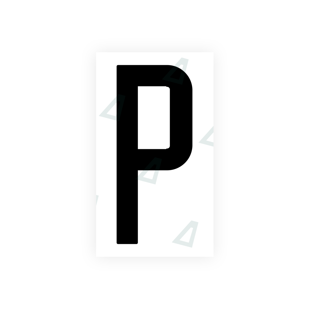 Alite Nanofilm for US (New Jersey) license plates - Symbol "P"