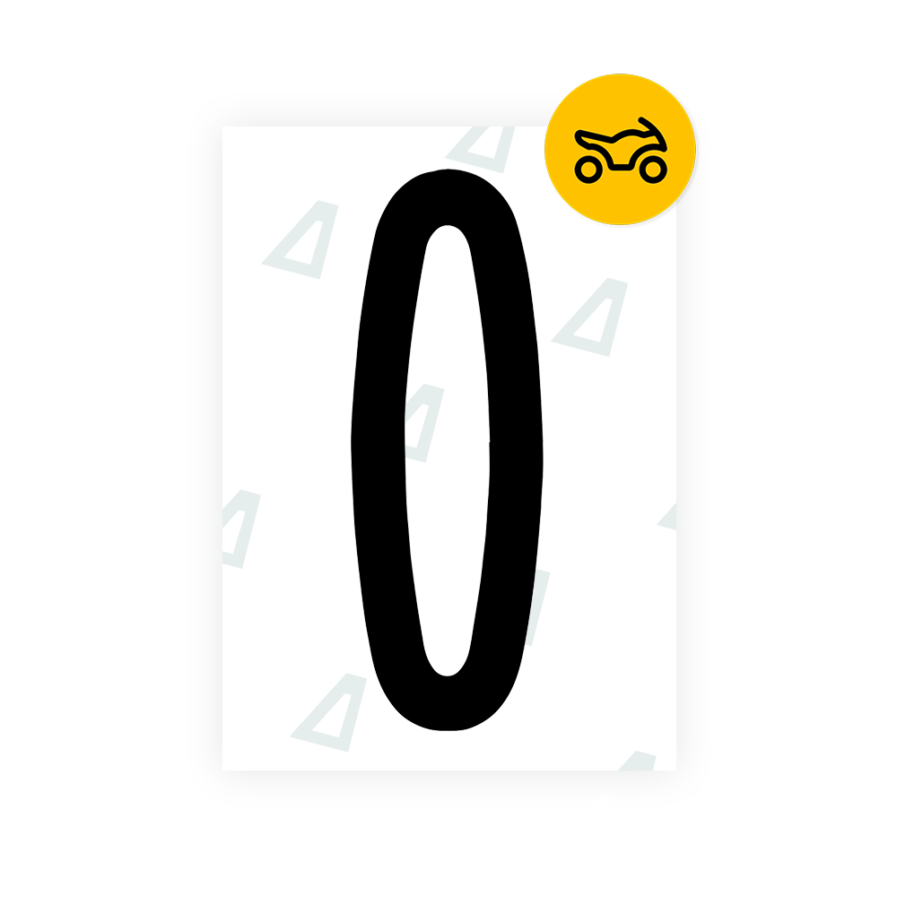 Alite Nanofilm for US (New York 2001) Moto license plates - Symbol "O"